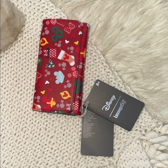 Disney | Bags | Disney Red And Green Wallet With Playful Patterns ...